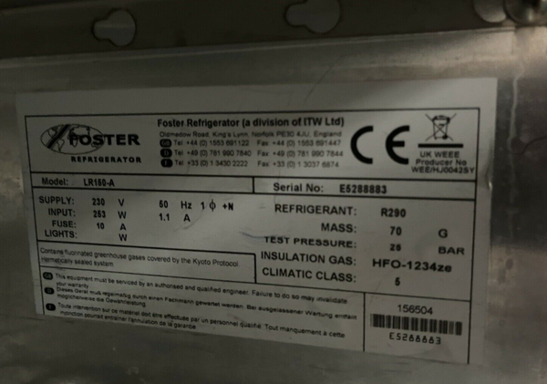 Secondhand Catering Equipment | Under Counter Freezer | Foster ...