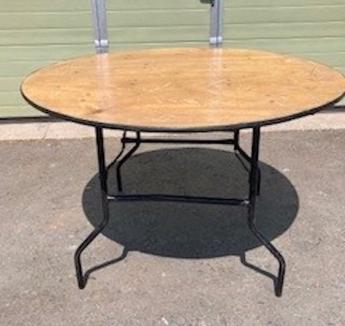 Secondhand Chairs and Tables | Round Tables with Folding Legs